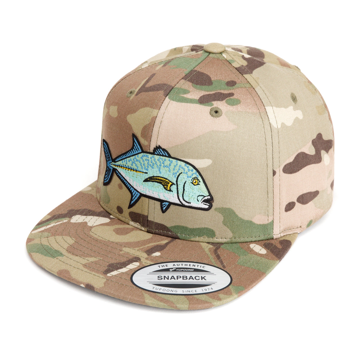 HFG - Omilu (Bluefin Trevally) Multicam® Arid Flatbill Snapback ...