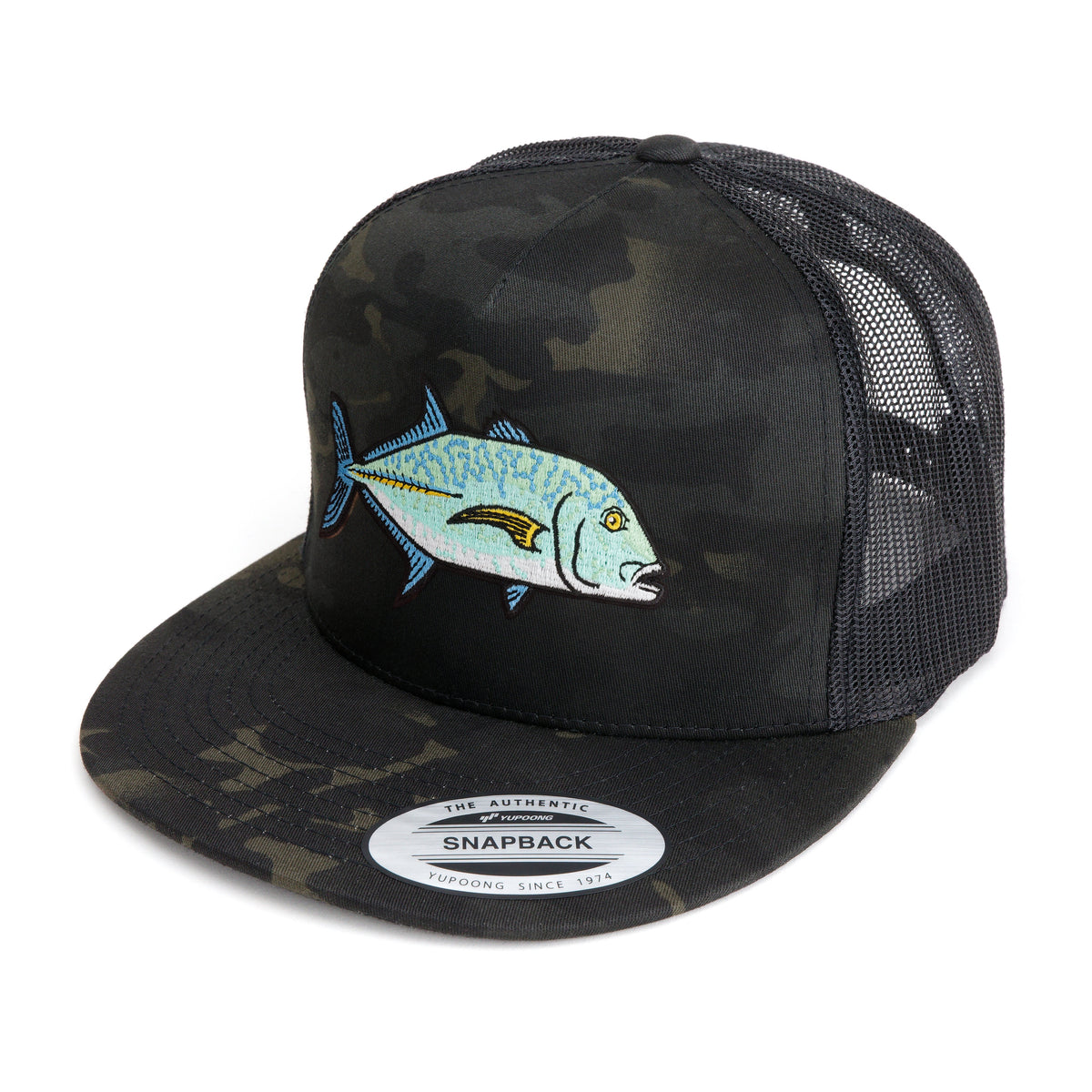 HFG - Omilu (Bluefin Trevally) MultiCam® Black Flatbill Snapback ...