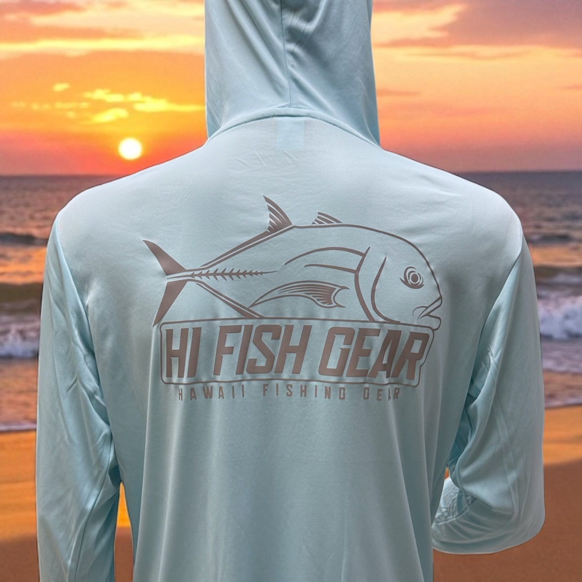 HFG Reflective Ulua UV Performance Shirt (Aqua Blue) — HiFishGear