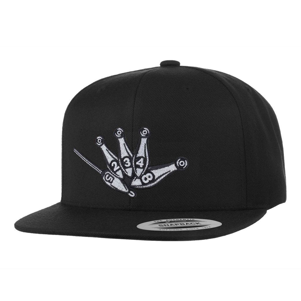 HFG - Throw Da Shaka Black Flat Bill Snapback Hat — HiFishGear