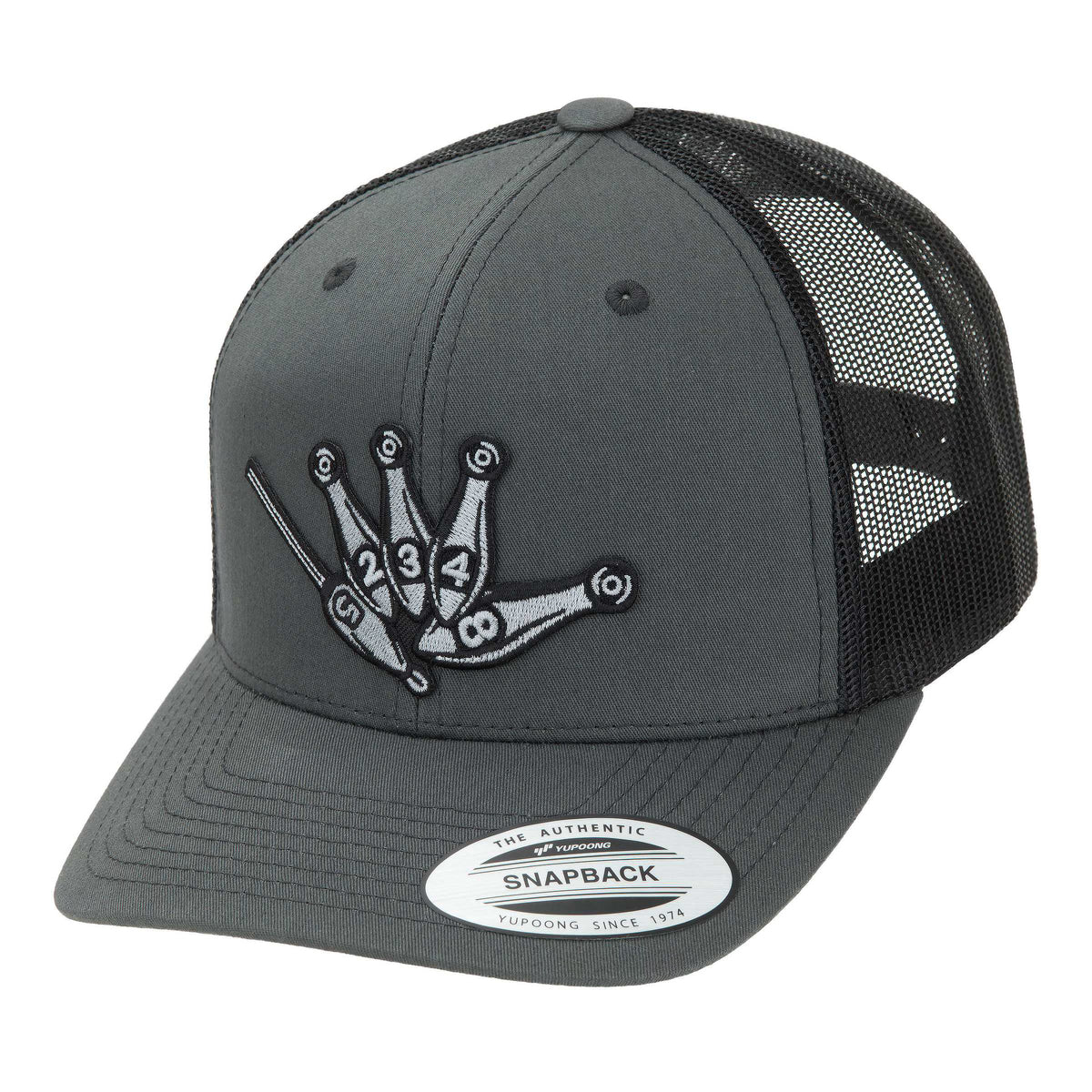 HFG - Throw Da Shaka Charcoal/Black Classic Snapback Trucker — HiFishGear